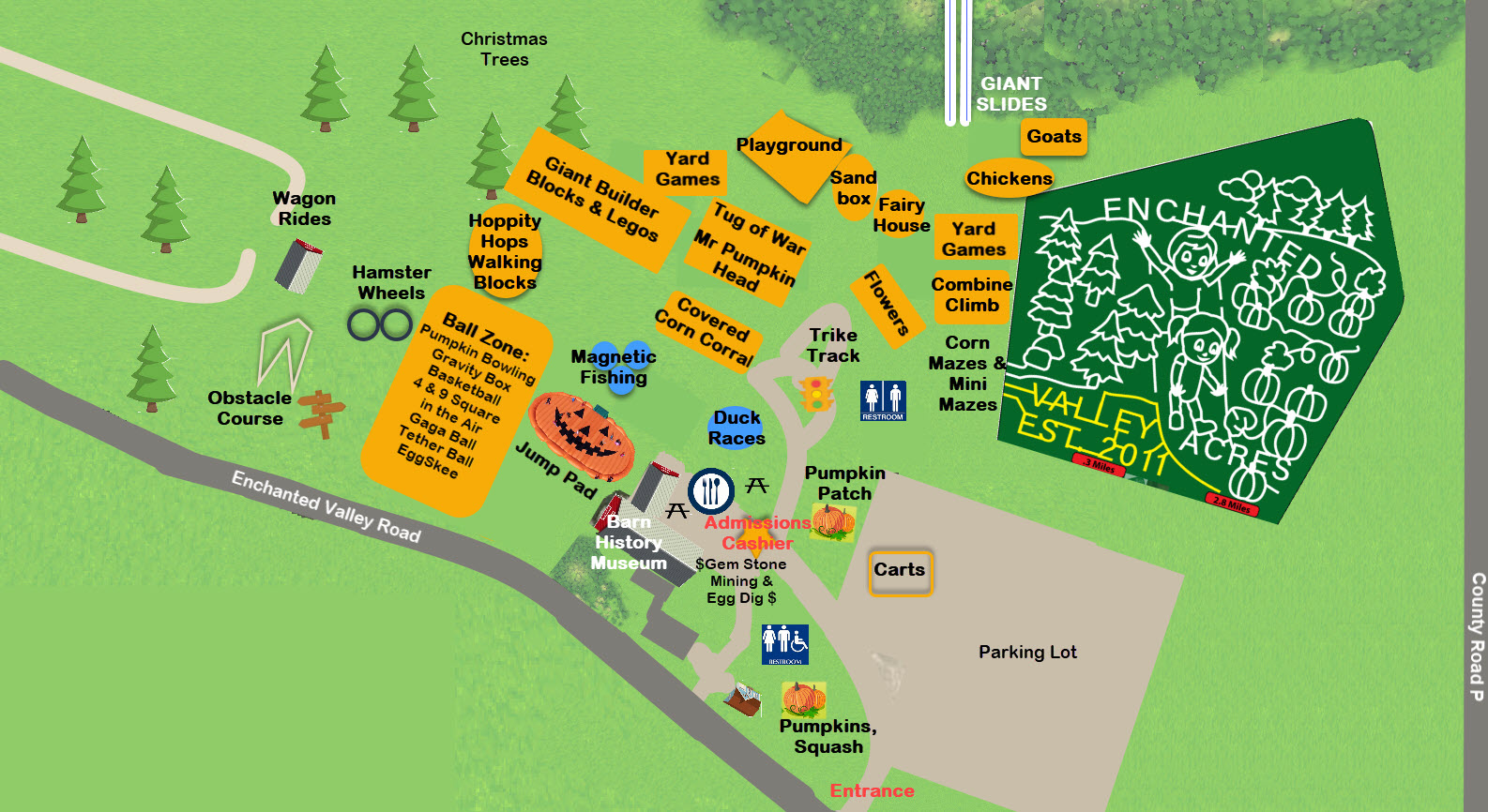 Fall Fun Map - Enchanted Valley Acres